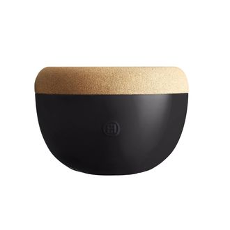 Emile Henry Tiefe Keramik-Schüssel für Lebensmittel, 26,9 x 18,5 cm, schwarzer Trüffel