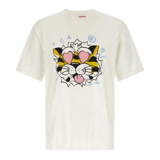 Kenzo Wild Tiger Oversized T-Shirt - - Tops - Herren - Wei&szlig; - L