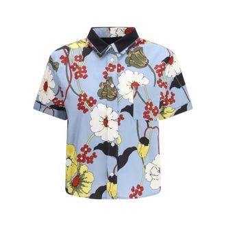 Marni Femme, Blouses et Chemises, Multicolore, Taille: 38 FR Chemise en coton &agrave; motifs