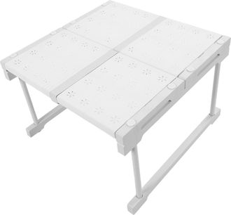 Generic Schrank-Aufbewahrungsregal, Karbonstahl, ABS, PP, Küchenteiler, Raumorganisation, Organizer, Schrank für die Küche (Länge 37-48 cm)