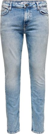 Only & Sons Herren O&S Slim Fit Jeans Basic Hose Denim Pants ONSLOOM Stretch Tapered Trousers, Farben:Hellblau, Größe Jeans:32W / 34L