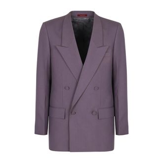Gucci Wollblazer mit steigendem Revers und doppelter Knopfleiste - - Jackets - Herren - Lila - L