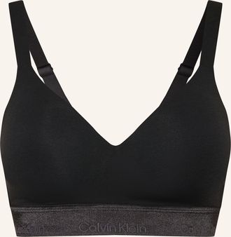 Calvin Klein Bustier Icon Cotton Modal Metallic schwarz