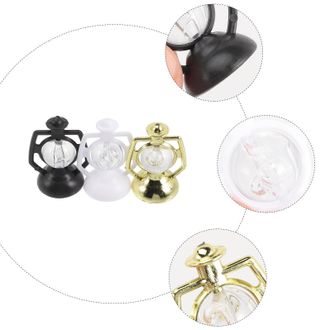 Garneck 36 Miniatur Tischlaternen aus Feinem Material Kleiner Hauslampen Weihnachtsdeko Puppenhausdeko In Schwarz Wei&szlig; Gold Miniaturbeleuchtung f&uuml;r Weihnachts