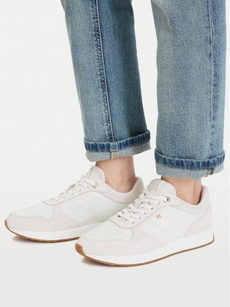Tommy Hilfiger Sneakers Th Runner Monogram FW0FW09586 Creme