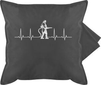 Shirtracer Kissenbezug - Kissen - Feuerwehrmann Herzschlag Feuerwehr EKG Herzlinie I Freiwillige Feuerwehr Geschenke für Feuerwehrmänner I Jugendfeuerwehr 50 x 5