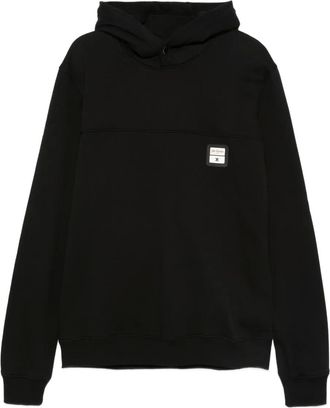 Yes London Hoodie mit Logo-Patch - Schwarz