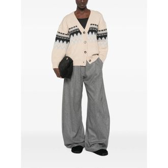 Allude Intarsia-Knit Cardigan
