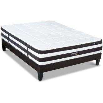 Bellecour Bellecour - literie Ensemble fontainebleau 140x190 cm Matelas Ressorts ensach&eacute;s + Sommier Bois