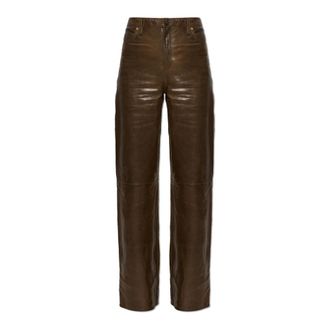 Golden Goose Melany Lederhose - - Trousers - Damen - Braun - XS