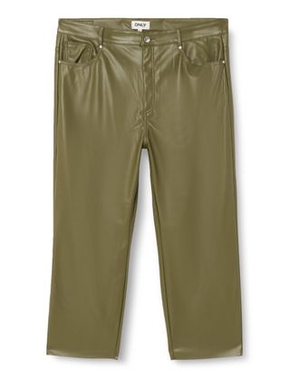 Only Damen Onlemily Hw St ANK Faux Leather PNT Noos, Winter Moss, XS