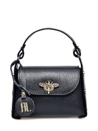 Anna Luchini Schwarz Rindsledertasche