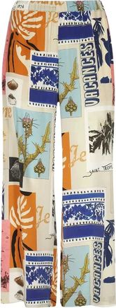 Max Mara Femme, Pantalons, Multicolore, Taille: 32 FR Pantalon en soie