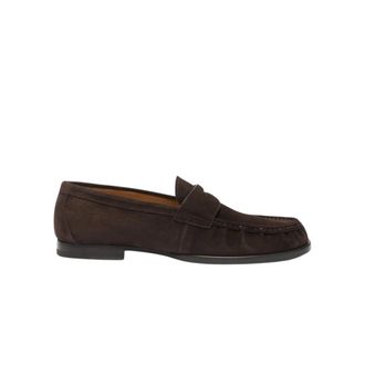 Scarosso Handgefertigte braune Penny Loafer aus Wildleder - - Shoes - Herren - Braun - 45 EU