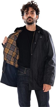 Barbour Ashby Wax Jacket - Homme - Vestes - Bleu - Taille: L