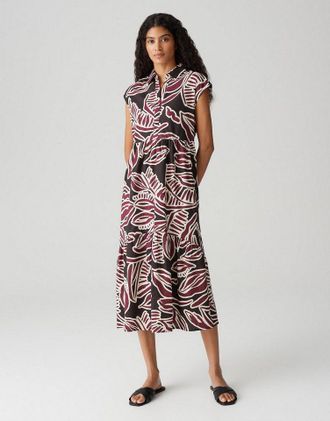 OPUS Sommerkleid WERISA TROPICAL A-Linie mit Volantstufen