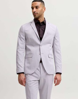 Jack & Jones einreihiger Blazer in Evening Haze-Neutral