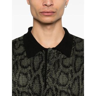 Carhartt Work in Progress Animal-Print Knit Polo Shirt - Green