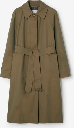 Burberry Paletot long en gabardine, Size: 02