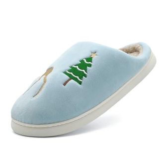 Generic Pantoufles de No&euml;l pour femme et homme - Chaussures dint&eacute;rieur d&eacute;contract&eacute;es en peluche - Chaudes et moelleuses - Pantoufles respirantes pour lint&eacute;rie