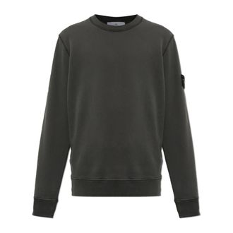 Stone Island Homme, Sweatshirts et sweats &agrave; capuche, Gris, Taille: S SweaT-shirt avec &eacute;cusson sur la manche