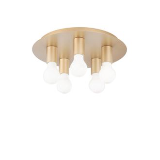 Luce-Ambiente-Design Strike Ceiling Light with Five Gold Metal Lights