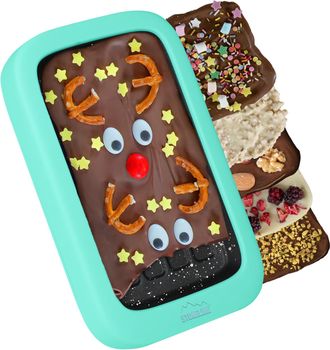 STONELINE Antihaft Beschichtete Schokoladenform Tief 22,5x14 cm mit K&uuml;hlung zum Schokolade Selber Machen, BPA frei, Dubai Schokolade Form f&uuml;r DIY Schokolade Geb