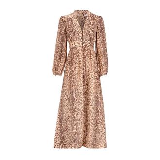 Zimmermann Raffia Knopf Midi Kleid - - Dresses - Damen - Mehrfarbig - S