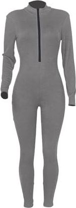 Generic Combinaison en velours pour femme - Tissu rayé - Fermeture éclair - Longue - Style décontracté - Grande taille - Combinaison plissée, gris foncé, XL