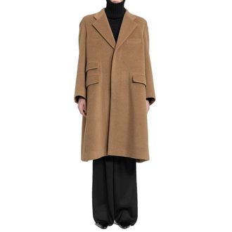 Saint Laurent Mens Brown Wool Coat Clothing
