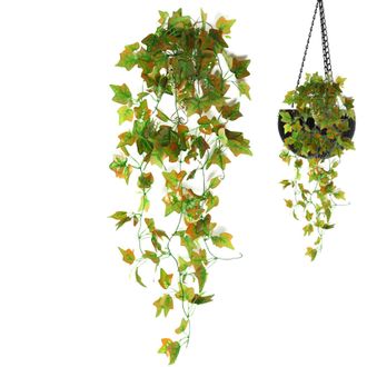 Generic K&uuml;nstliche H&auml;ngepflanzen - H&auml;ngen Sie k&uuml;nstliche Pflanzen im Innenbereich, k&uuml;nstliche Efeuranken an der Wand im Haus auf | Au&szlig;endekoration 3,6 Fu&szlig; k&uuml;n