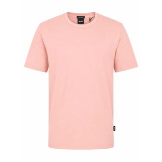 HUGO BOSS T-Shirt aus Baumwolle und Leinen - - Tops - Herren - Rosa - M
