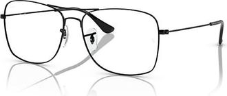 Ray-Ban Rb6498 Optics Schwarz Fassung Klar Glas Polarisiert 55-15