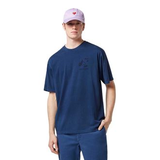 Scotch & Soda Mens Regular fit Front and Back Artwork T-Shirt, Atlantic Blue, M