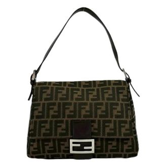 Fendi Pre-owned Mamma Baguette Canvas Leather Schultertasche - - Pre-owned - Damen - Braun - ONE SIZE
