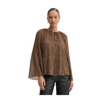 Michael Kors Leoparden-Print-Bluse - - Blouses & Shirts - Damen - Braun - M