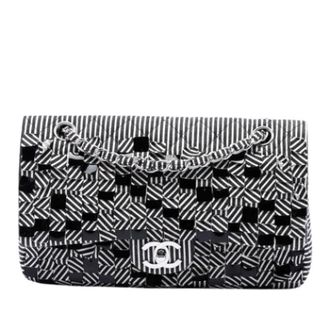 Chanel Pre-owned Fringe Canvas Shoulder Bag - - Pre-owned - Damen - Schwarzk - ONE SIZE