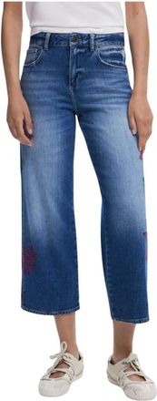 Desigual Femme, Jeans, Bleu, Taille: 38 FR Botanic Jeans droits