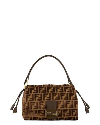 Fendi Damen Henkeltasche MAMMA BAGUETTE ZUCCA VELVET