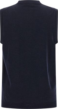 Zanone Flexwool Wool Vest - Navy