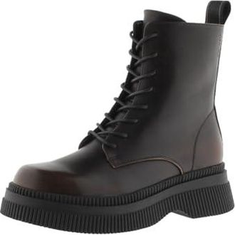 Victoria Bottes Dublin Effet Cuir Noir Monochrome & Semelle Épaisse & Tirette Arrière 1301103 pour Femme Marron 39