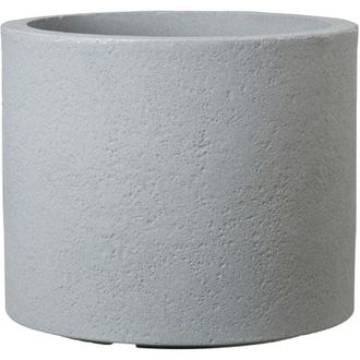 Scheurich Panzano 50, bac &agrave; plantes/pot &agrave; fleurs/jardini&egrave;re, cylindrique, coloris: Stony Grey, fabriqu&eacute; avec du plastique recycl&eacute;, pour lext&eacute;rieur