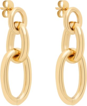 Tamaris Ohrring - Ohrstecker aus Edelstahl im Chunky Look - IP Gold - 3,3 cm - wasserfest & hautfreundlich