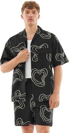 Johnny Urban Short Homme Noir - Spencer - Shorts avec Cordon - 100% Coton - Casual Short de Basket avec Poches - Taille Élastique - Pantalon de Sport en Tissu