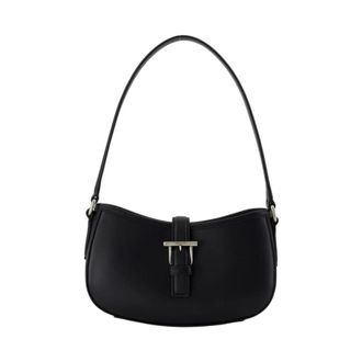 Alexander McQueen Schwarze Leder T Bar Mini Schultertasche - - Bags - Damen - Schwarzk - ONE SIZE