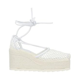 Bottega Veneta Femme, Chaussures, Blanc, Taille: 36 EU Sandales Compens&eacute;es en Maille