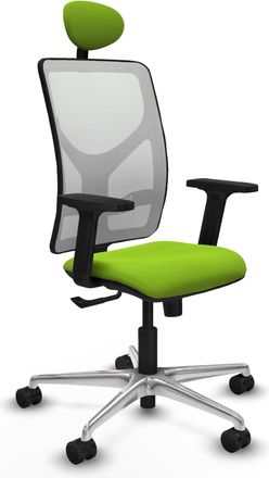 Piqueras y Crespo Stuhl aus PC, neigbar, mit 2D-Armlehnen, h&ouml;henverstellbarer Lendenwirbelst&uuml;tze und festem Kopfteil, ausgestattet mit 3 Positionen und Schneideschaum, 