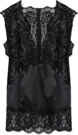 Dolce & Gabbana Femme, Robes, Noir, Taille: 38 FR Robe courte avec dentelle