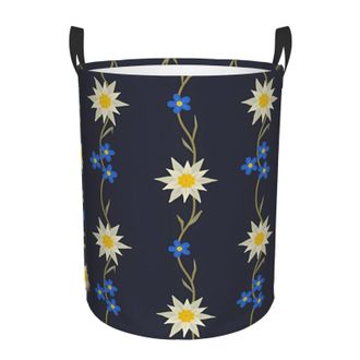 Generic Blume Blume Pflanze W&auml;schesammler Rund Aufbewahrungskorb Mit Henkel W&auml;schebeh&auml;lter F&uuml;r Kleidung W&auml;schekammer Kuscheltier