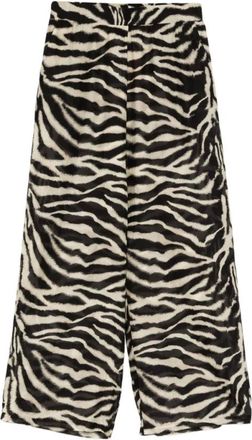 Ermanno Scervino Femme, Pantalons, Multicolore, Taille: 40 FR Pantalon Palazzo Imprim&eacute; Z&egrave;bre